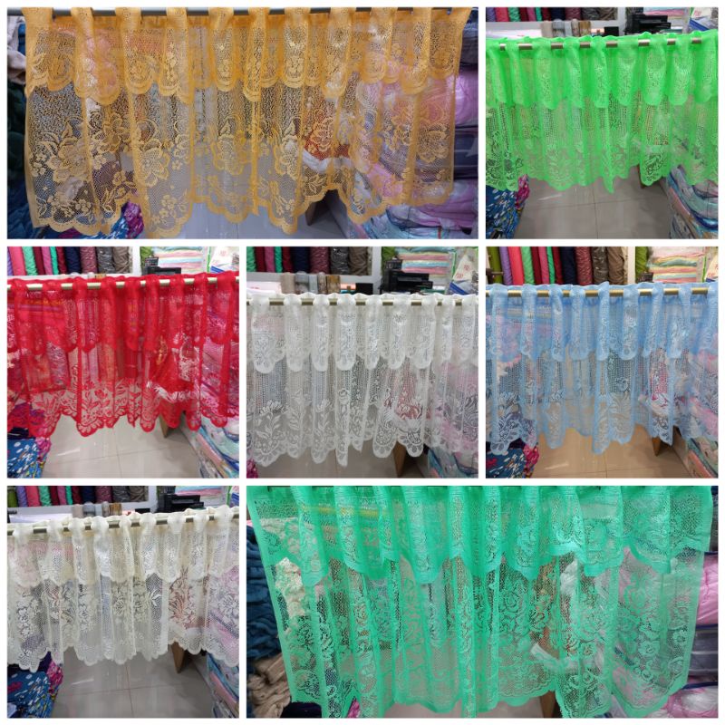 single lace scallop valance butas design(150cmx50cm) | Shopee Philippines