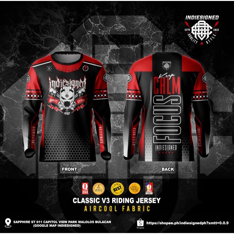 INDIE CLASSICV3 RIDING JERSEY (AIRCOOL) Motorcycle Riding Jersey Long Sleeves/Bike Jersey ...
