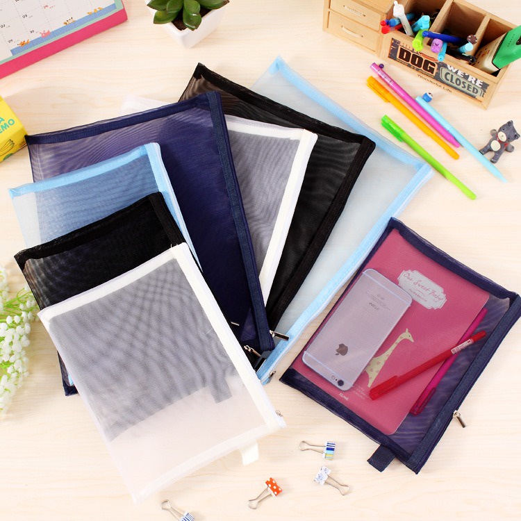 [#DH004] Nylon Transparent Mesh Envelope Document Pouch | Shopee ...