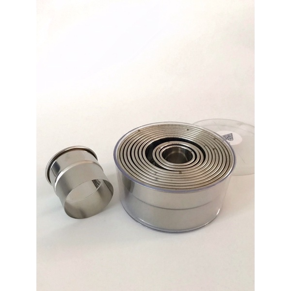 Aksara Stainless Round Ring Cutter 12/set / Round Ring Cutter / Cookie ...