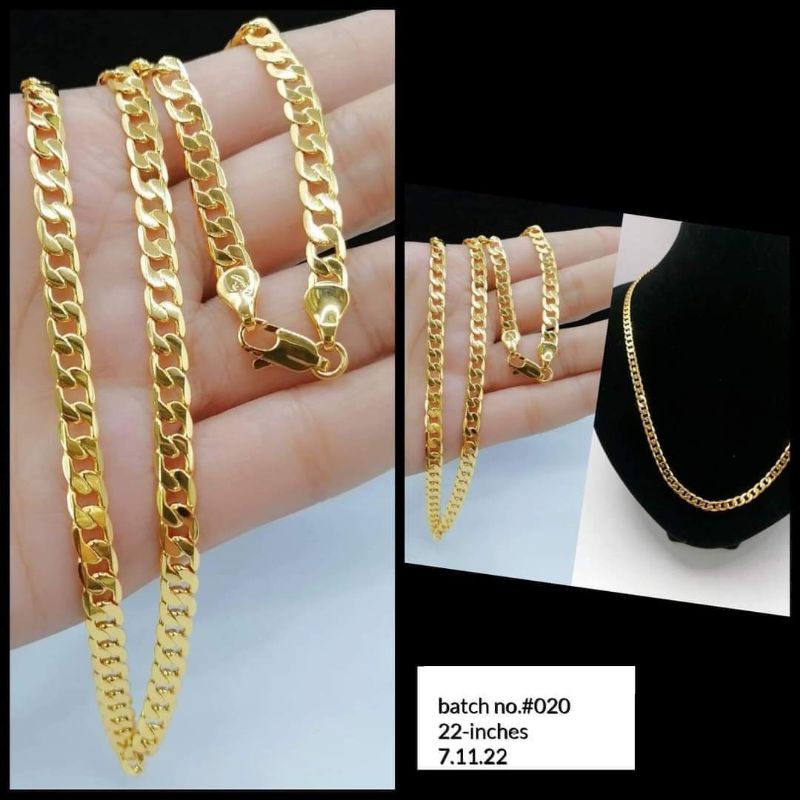 10k saudi gold chain men 22"-1,000 | Shopee Philippines