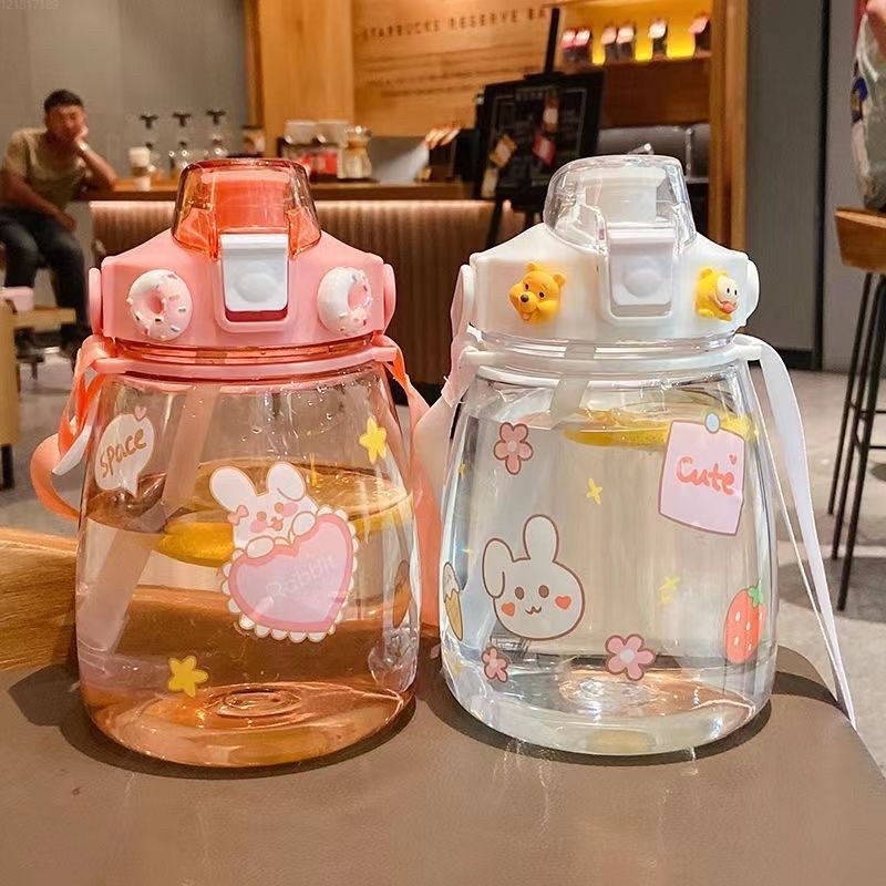 1300ml Set Water Bottle Cup Female Summer Large Capacity Influencer ...