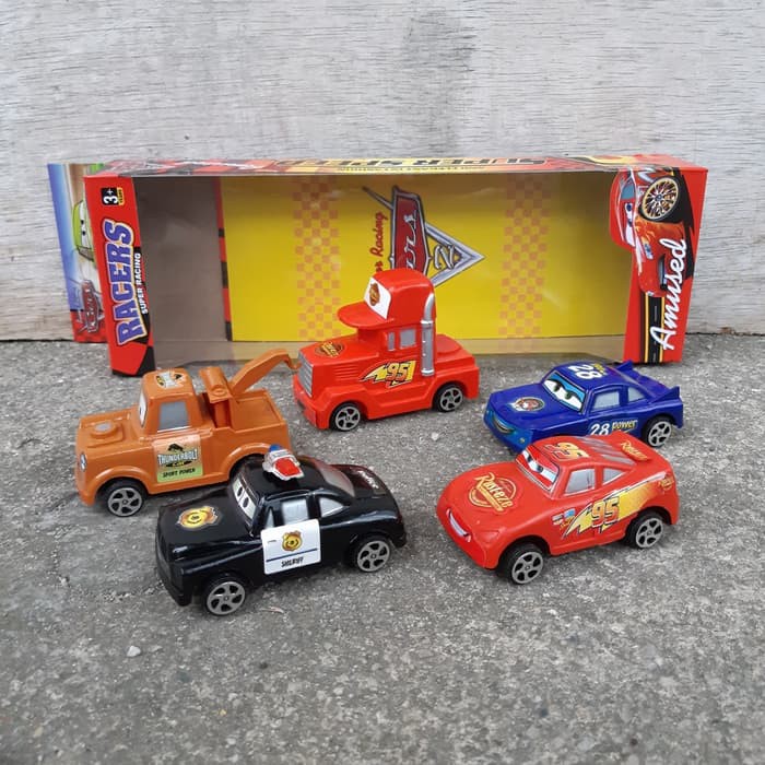 Toys Set Cars Figure Contents 5 Package Diecast Car Cartoon Characters ...