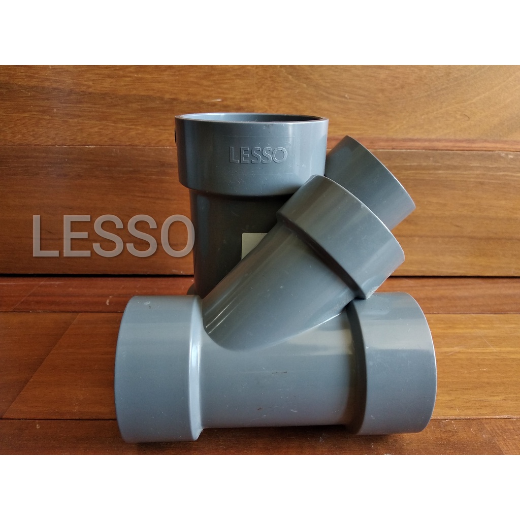 Tee Y PVC 2" inch Lesso D 45* Y Branch Tee Branch PVC Pipe Connection ...