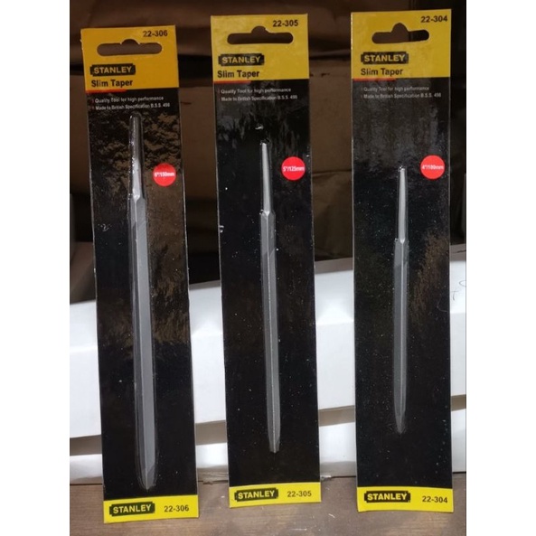 Stanley Slim Taper File 22-304 4”/ 22-305 5”/ 22-306 6” | Shopee ...