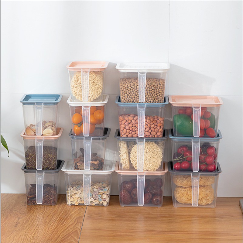 Refrigerator Food Keeper Food Organizer with Handle Transparent Food ...