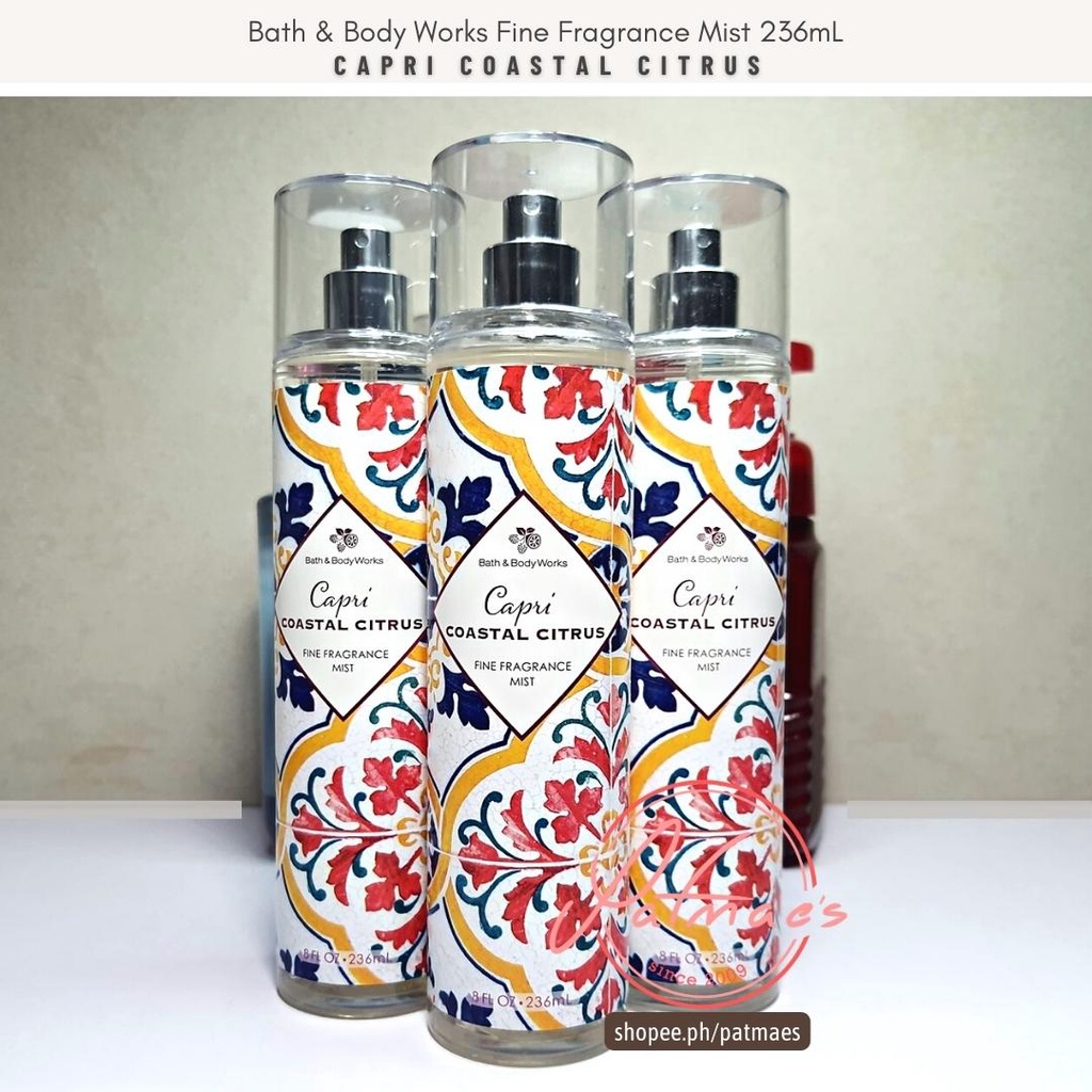 Bath and Body Works Fragrance Mist Capri Coastal Citrus 236mL (sold ...