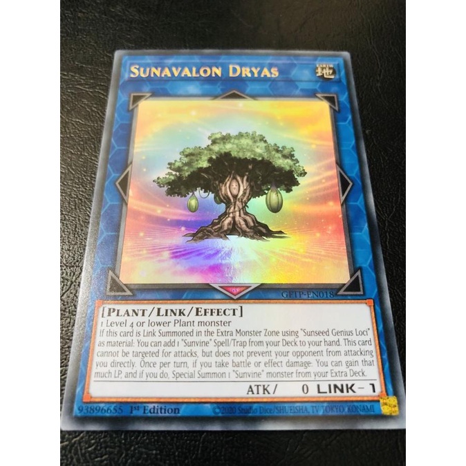 Original yugioh sunavalon dryas ultra rare Card | Shopee Philippines