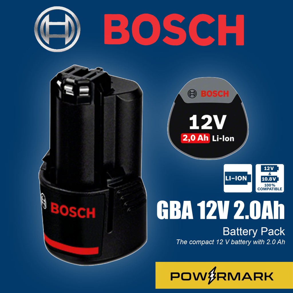 Bosch GBA 12V 2.0Ah O-B Lithium Ion Battery Pack [POWERMARK | BCT ...