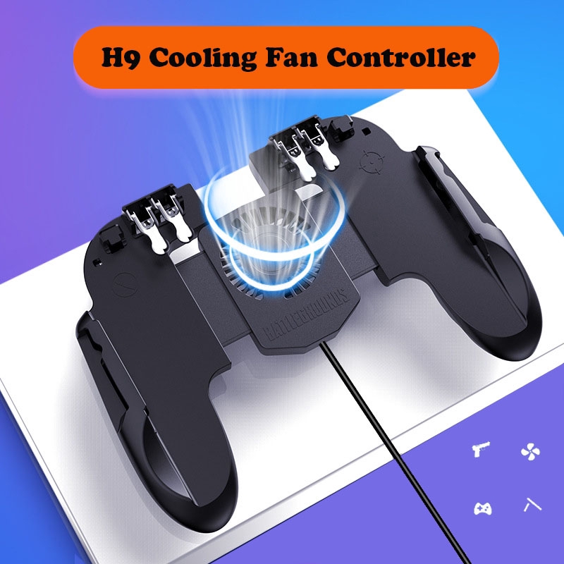 Mobile Phone Controller Holder with Cooling Fan For PUBG Game Trigger ...