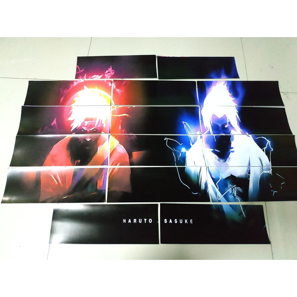 naruto and sasuke puzzle poster | Shopee Philippines