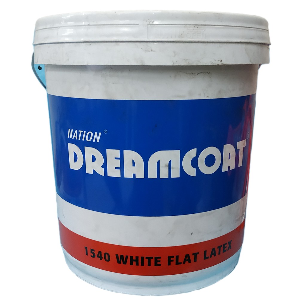 ( 16 LITER ) NATION DREAMCOAT FLAT LATEX WHITE N-1540 FOR WOOD AND ...
