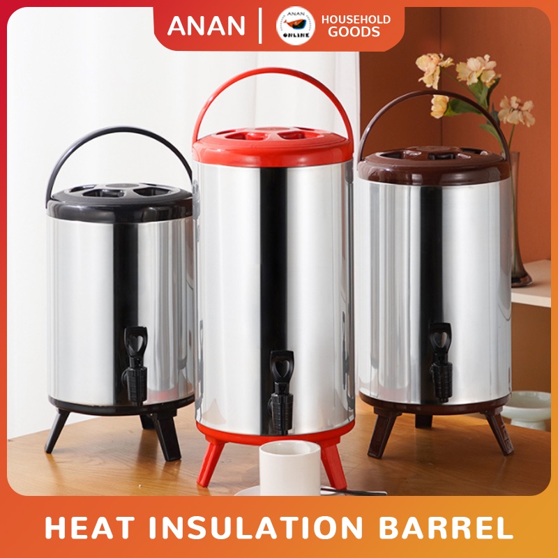 Milk Tea Thermos Bucket Stainless Steel Tea Bucket Tea Barrel Water Jug 6L 8L 10L 12L | Shopee ...