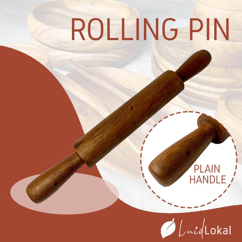 Luid Lokal Rolling Pin Long Plain Handle Dough Roller Pastry Bakery ...