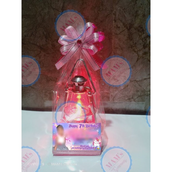 Mini Lamp Souvenir with picture for birthday, christening & wedding ...