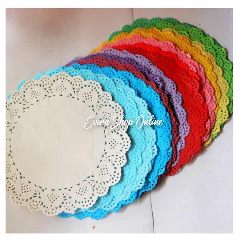 Doilies Colored size 8.5" / per piece | Shopee Philippines