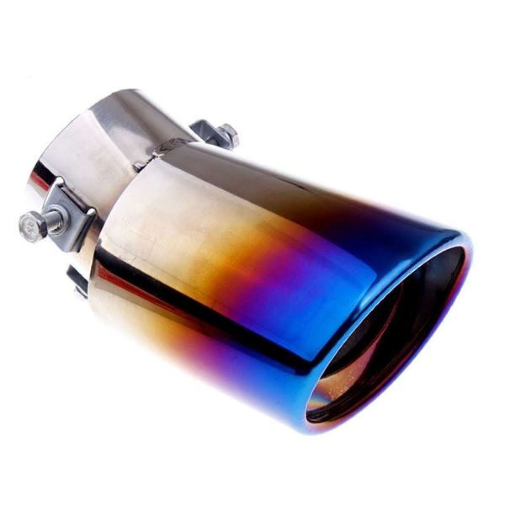 Universal Auto Tail Muffler Tube Tailpipe Car Curved Exhaust 2.5 inches ...