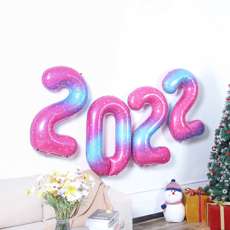 40Inch Big Foil 2022 Balloons Helium Number Balloon Happy Birthday ...