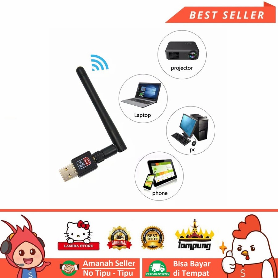 USB WiFi 150Mbps + Antenna Wireless Adapter 150M USB Antenna Adapter | Shopee Philippines