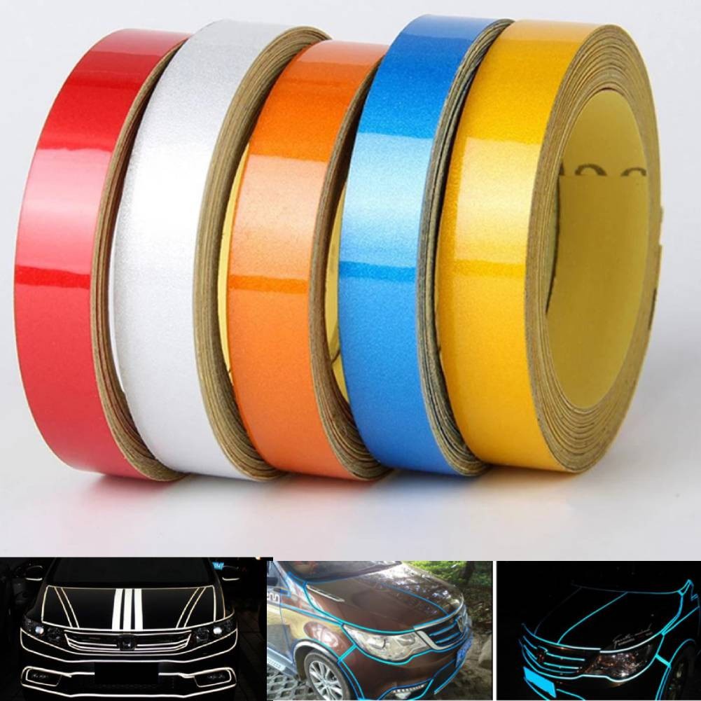 Lining Reflective Vinyl Wrap Film Car Motorcycle Sticker Decal 10mm x ...