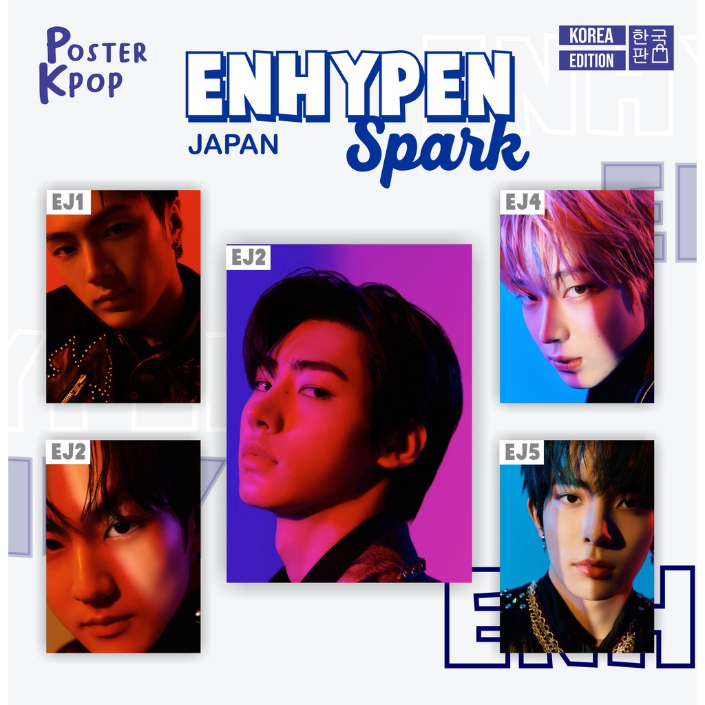 Poster EHYPEN Spark Japan Dimension Jpan Single Sunoo Heeseung Sunghoon ...