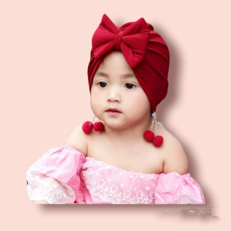 Double pompom baby turban | Shopee Philippines