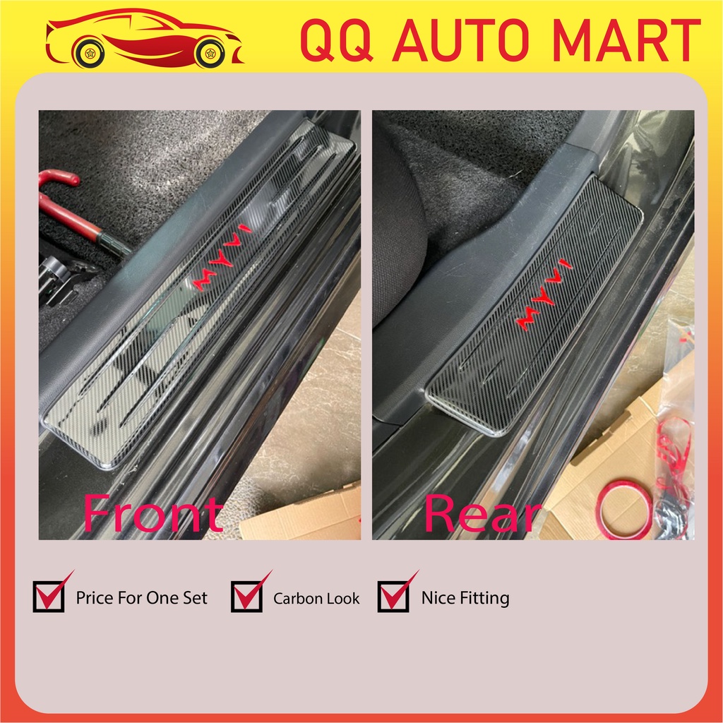 Perodua Myvi G3 2018-2021 Carbon Side Step/Side Sill Plate | Shopee ...