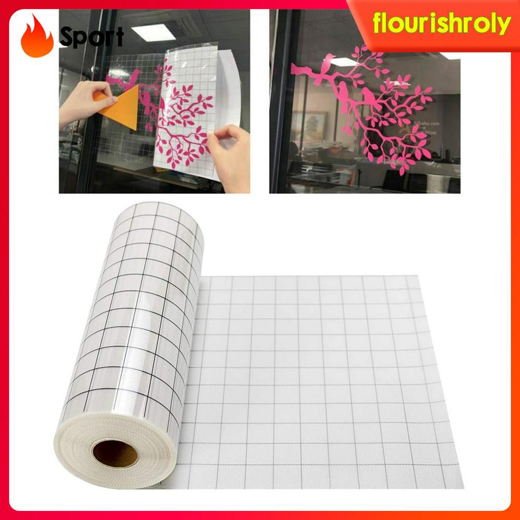 [ Vinyl Transfer Paper Tape Roll 12" x 60 inch with Alignment Decals ...