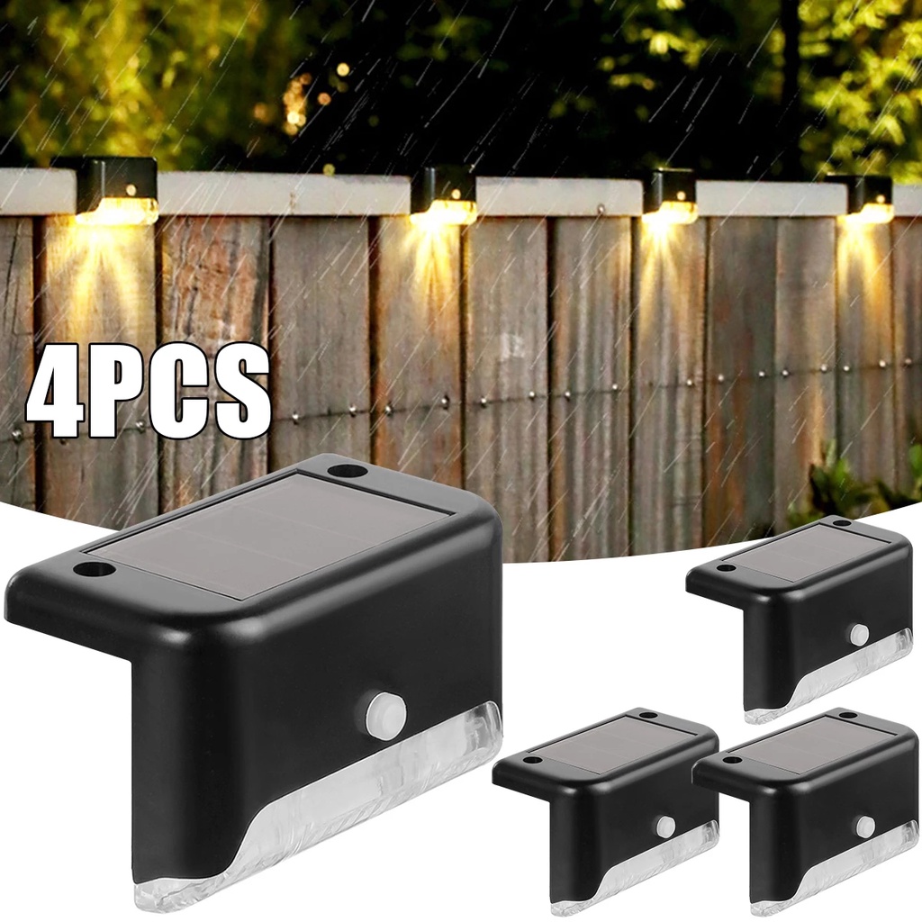 Solar Stair Light LED 4pcs Waterproof Outdoor Garden Passage Courtyard ...
