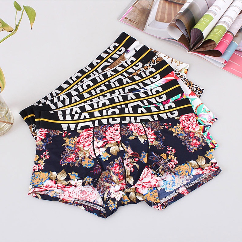 New Fashion Mens Underwear Printed Boxers U Convex Pouch Homewear ...