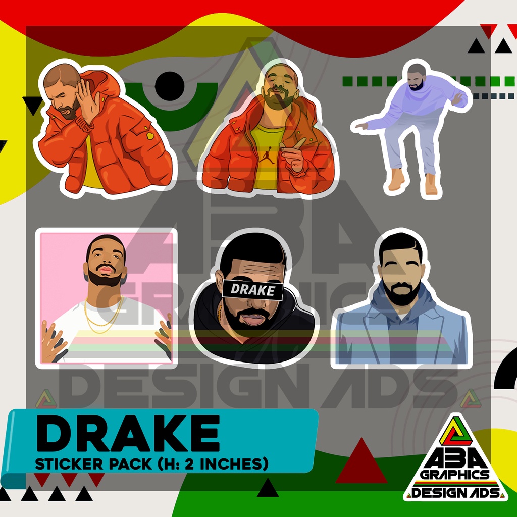 Drake Rapper Waterproof Vinyl Sticker Pack | Shopee Philippines