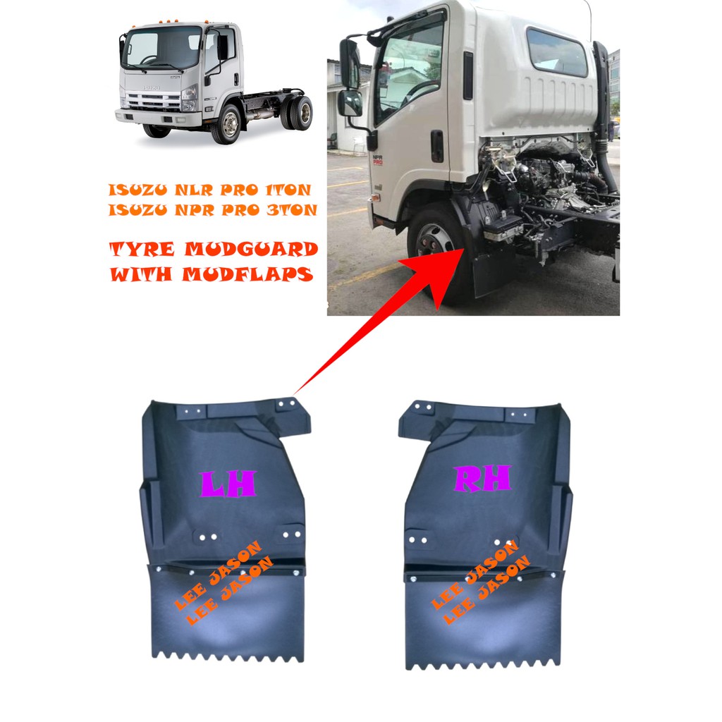 ISUZU NLR NPR PRO TYRE MUDGUARD WITH MUDFLAPS | Shopee Philippines
