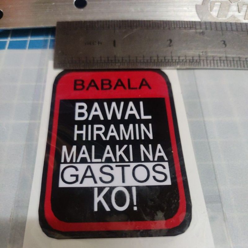 Babala bawal hiramin Motor car sticker waterproof | Shopee Philippines