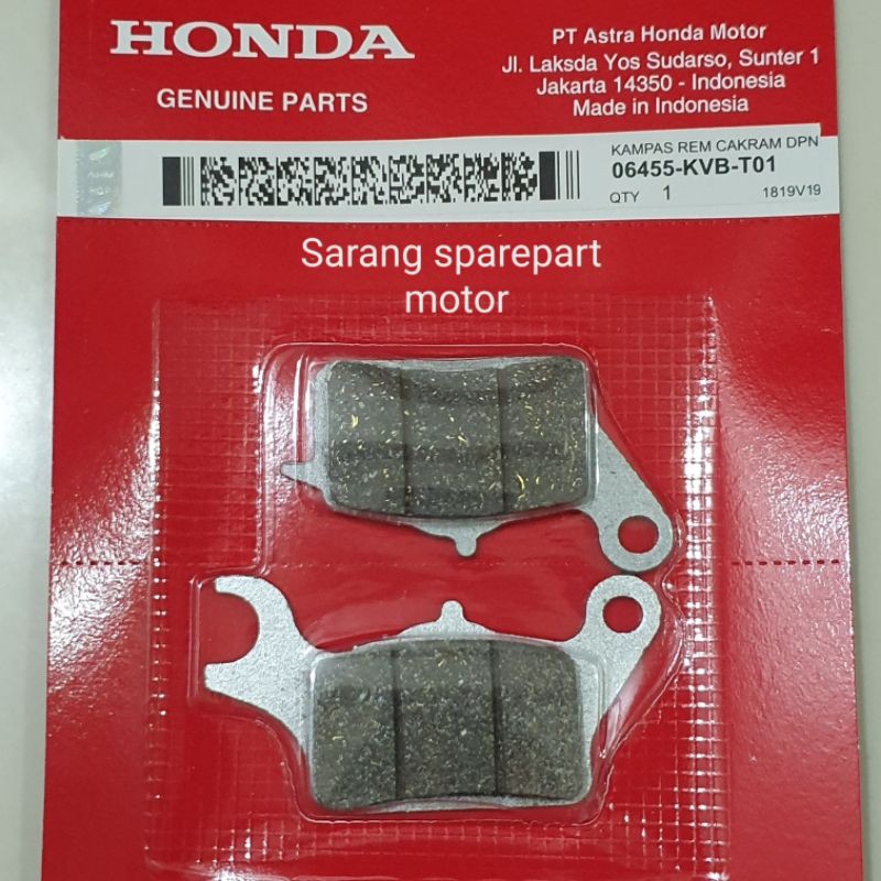 Brake Pads/Front Disc Disc Pads Vario Cbs Vario techno Beat KVB ...