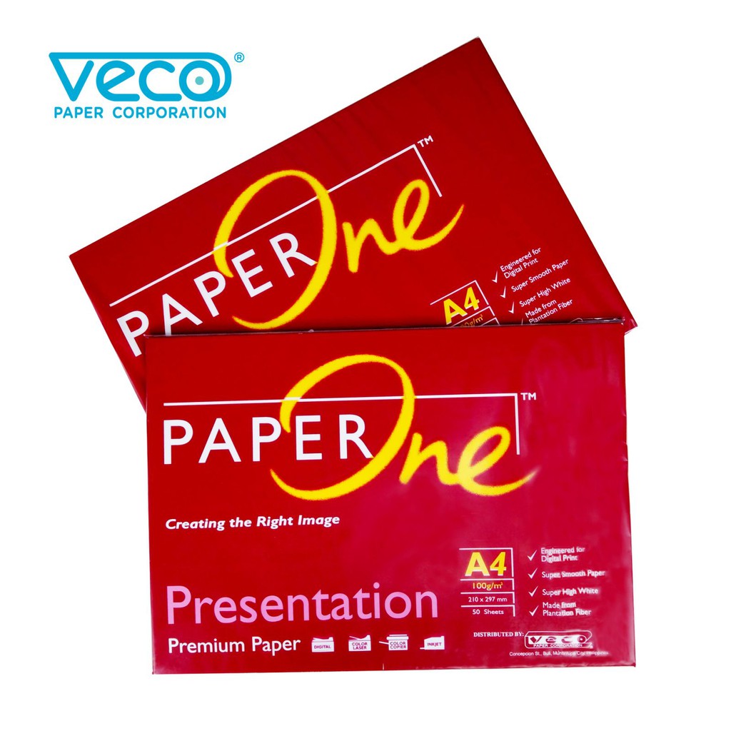 Veco PaperOne 100gsm 50's/set (2sets) | Shopee Philippines