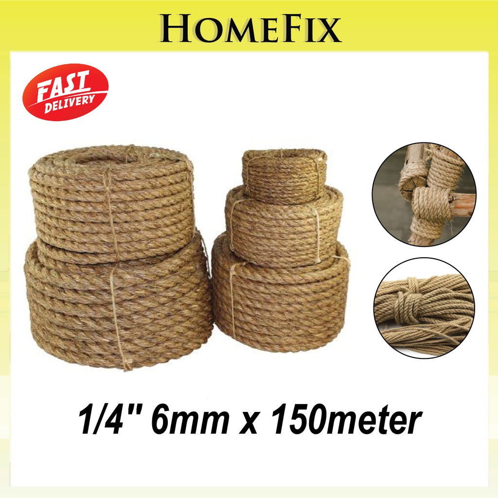 1/4" (6mm) Manila Rope Buffalo Rope (150meter) | Shopee Philippines