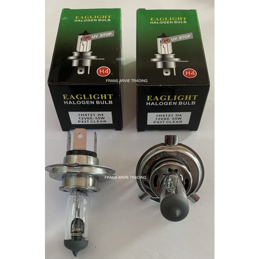 EAGLIGHT & EAGLEYE HALOGEN BULB •H1 •H3 •H4 •H7 •H11 •9005 •9006 •H803 •808 (1Pair)(2pcs ...