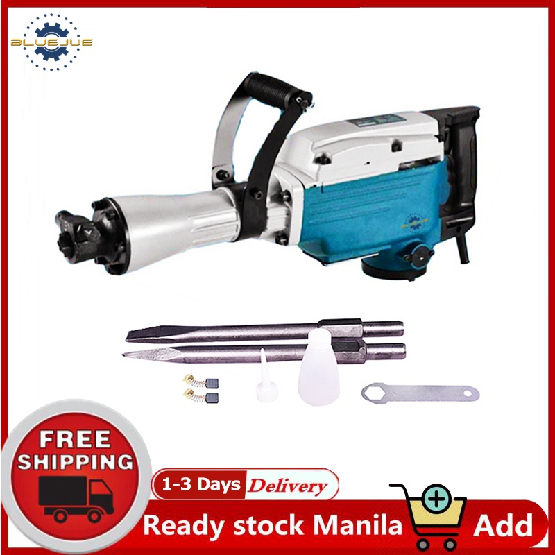 BLUEJUE Electric Rock Drill Jackhammer 65 (Multiple Colors) | Shopee ...
