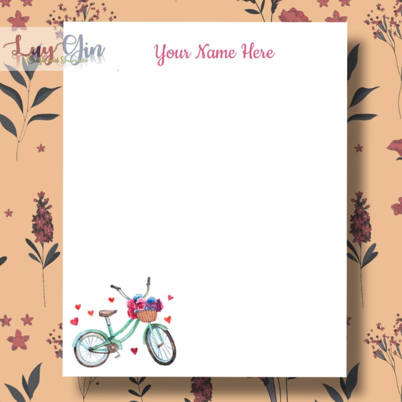 LuyGin | Bike Bicycle design Personalized Memo Pad | Stationary ...