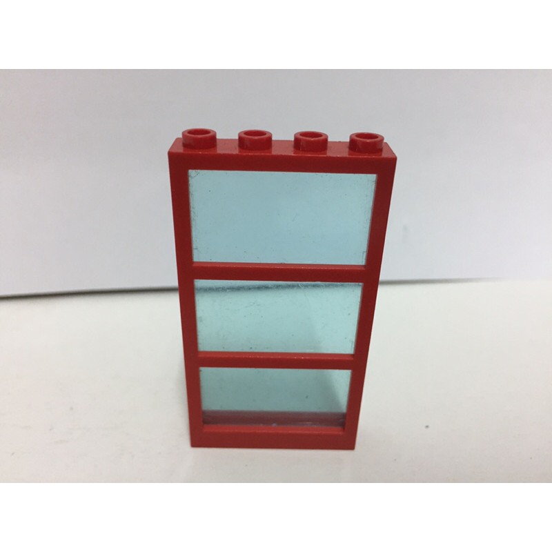 Authentic Lego Window 1 x 4 x 6 Frame with 3 Panes and Trans-Light Blue ...