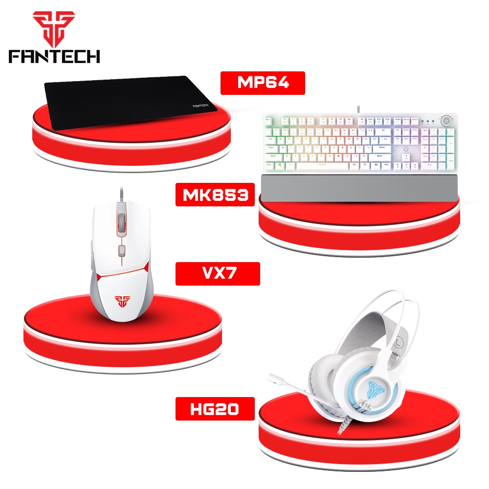 Fantech Bundle 4in1 MK853 Gaming Keyboard VX7 Gaming Mouse HG20 ...