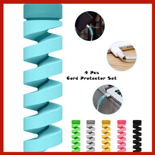 4Pcs Per Order Charger Cord Saver Lightning Cable Protector | Shopee ...