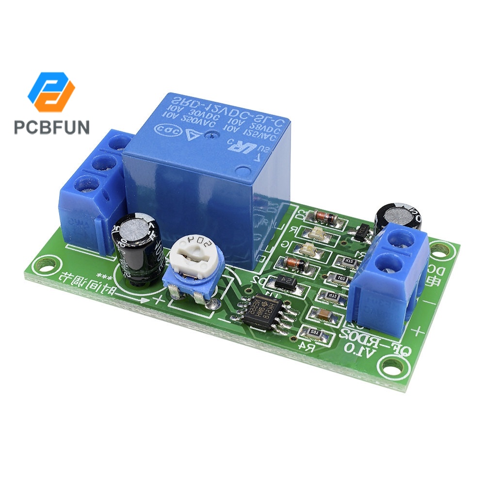Pcbfun Dc 12V Ne555 0-60 Seconds Delay Timer Time Switch Adjustable ...