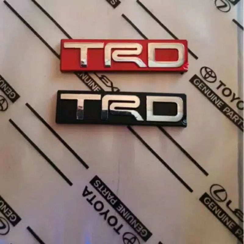 MERAH Emblem written trd chrome begron red and black attached | Shopee ...
