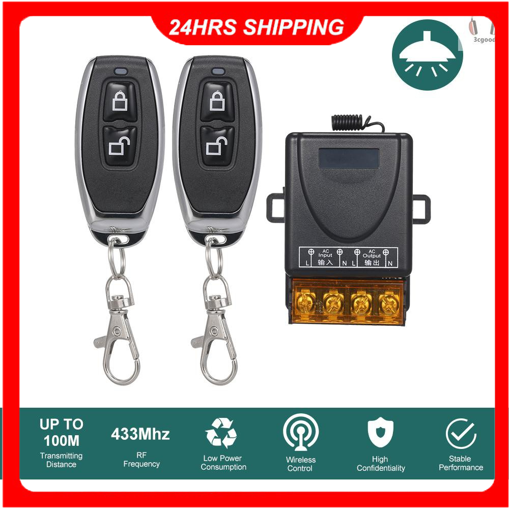 ⭐ Smart Home 433Mhz AC85-220V 1CH Wireless Remote Switch Relay Receiver ...