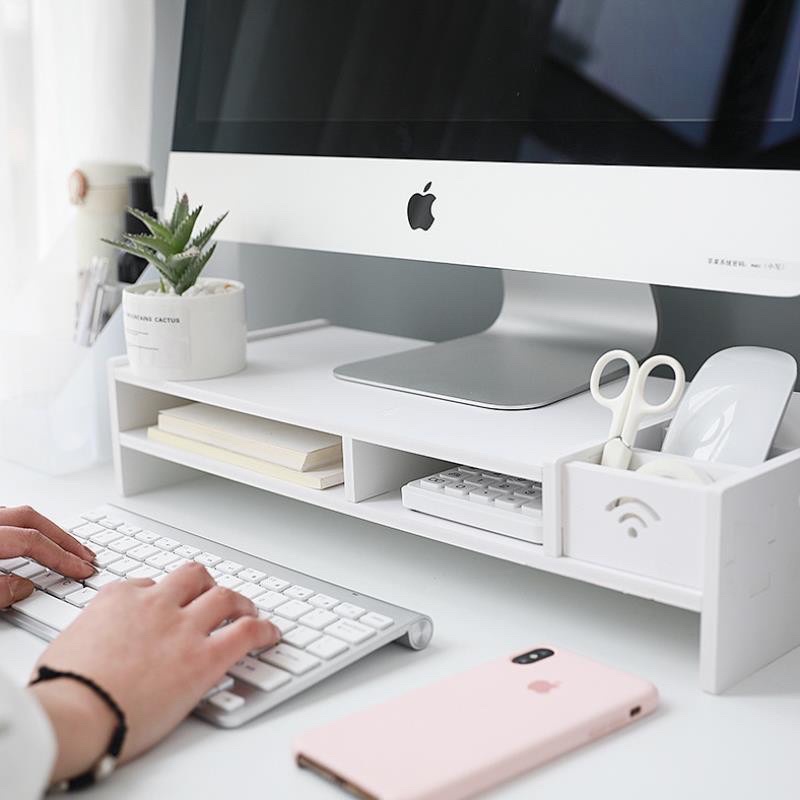 Desktop Monitor Stand Table Desktop Organizer Computer Monitor PC Small ...