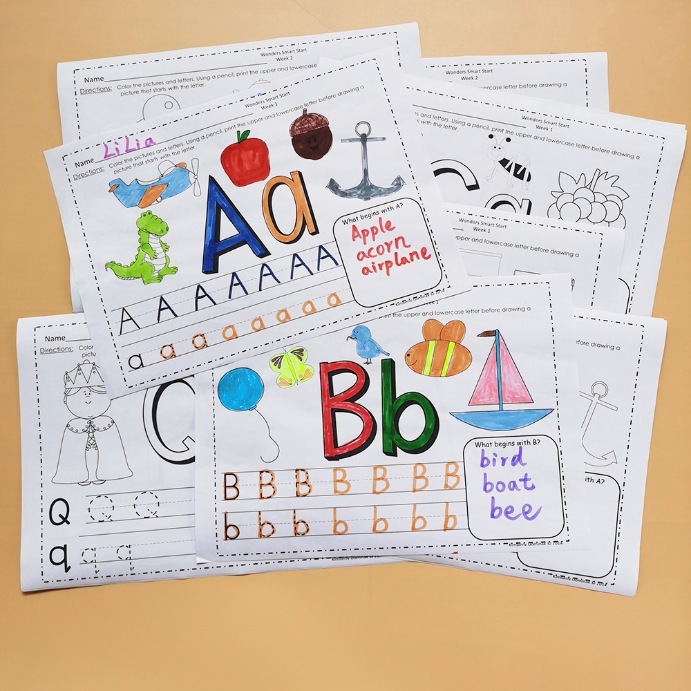Worksheets 26 Letters From-A-to-Z Alphabet Preschool English Homework ...
