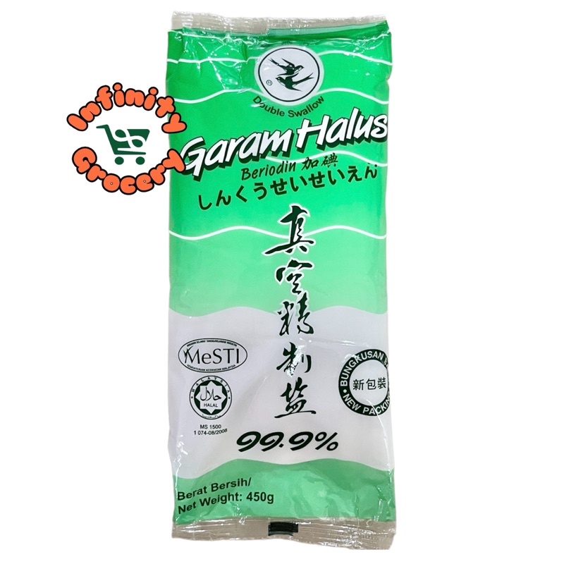 双燕 海盐 幼盐 Double Swallow Sea Salt Garam Halus Garam Laut ( 450g ...