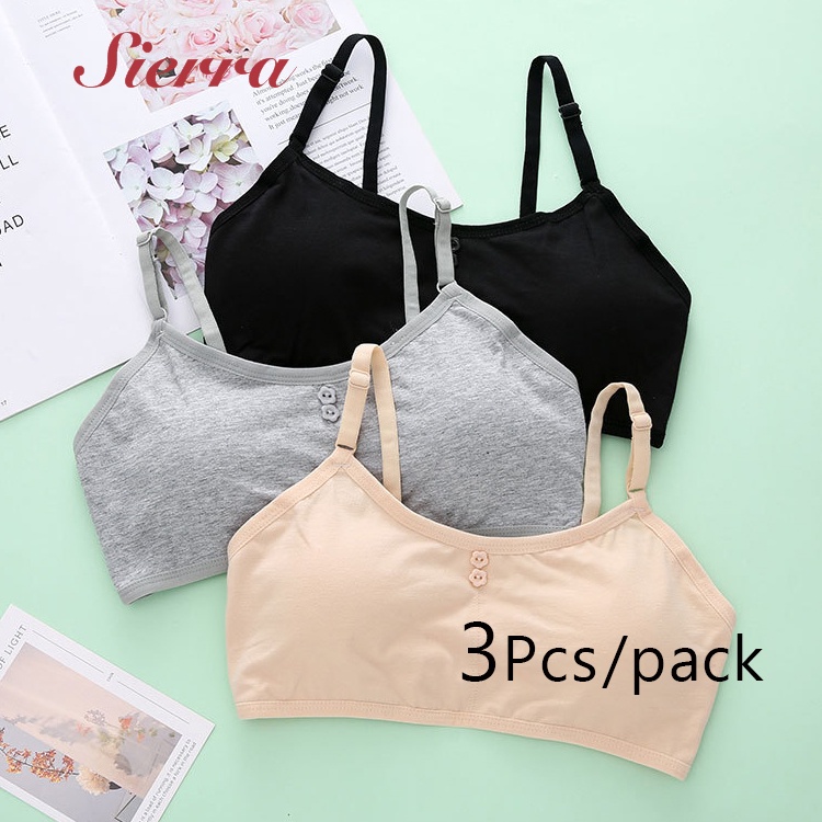 [7-16 Years] 3PCS Baby Bra Girls Bra Underwear Vest Bra Baby Bra For ...