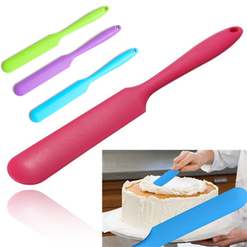 Silicone Cake Cream Scraper Spatula Mixing Brush Butter Kitchen Baking ...